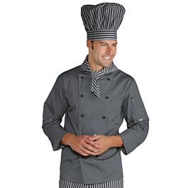 Classic chef jacket - Isacco Grey 65% Polyester 35% Cotton | Isacco Divise