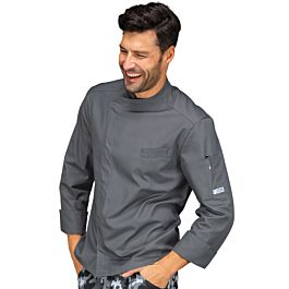Bilbao chef jacket - Isacco Grey 65% Polyester 35% Cotton | Isacco Divise