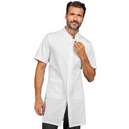 Dover gown with zip- Isacco Bianco 65% Polyester 35% Cotton | Isacco Divise