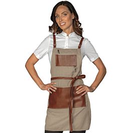 Grembiule Bristol short - Isacco Natural 100% Poliestere | Isacco Divise