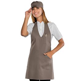 Bistro apron - Isacco Mud 65% Polyester 35% Cotton | Isacco Divise